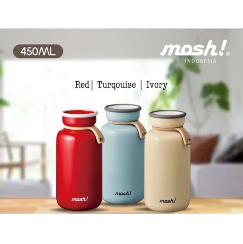 Mosh Bottle Latte Tumbler Botol Minum Termos Stainless 450ML - IVORY - Mosh! Indonesia