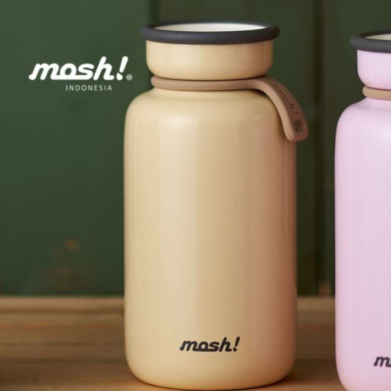 Mosh Bottle Latte Tumbler Botol Minum Termos Stainless 450ML - IVORY - Mosh! Indonesia