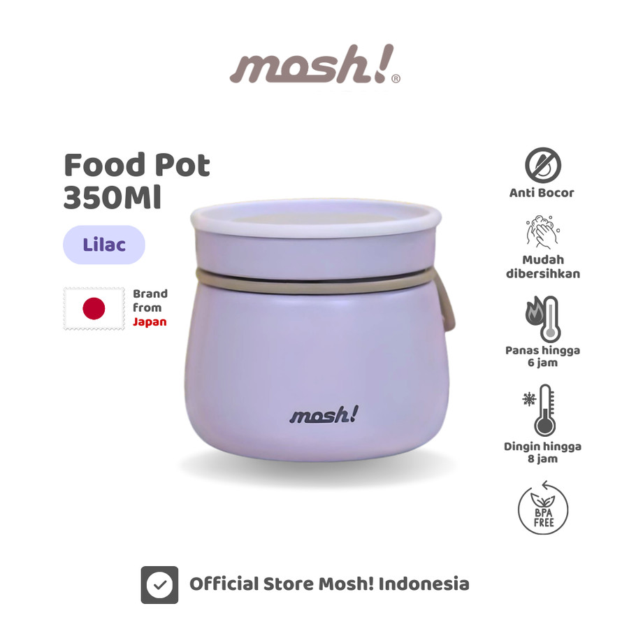 Mosh Latte Food Pot 350ML - Lilac - Mosh! Indonesia