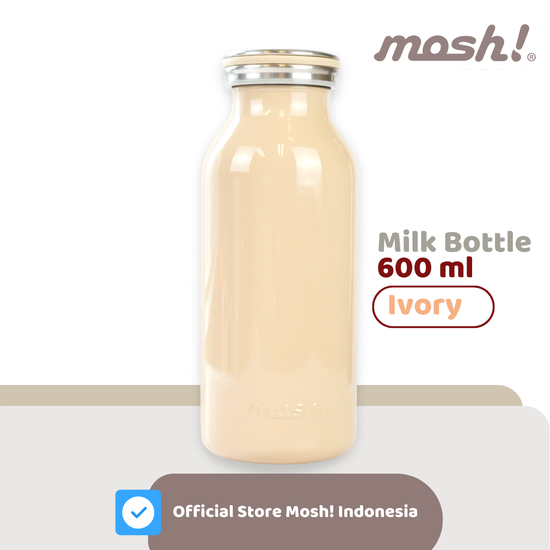 Mosh Milk Bottle 600 ML - Ivory - Mosh! Indonesia