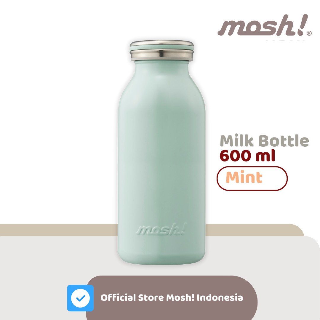 Mosh Milk Bottle 600 ML - Turquoise - Mosh! Indonesia