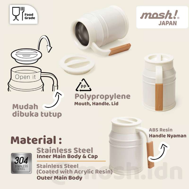 MOSH MUG IVORY DMMC400IV - Mosh! Indonesia