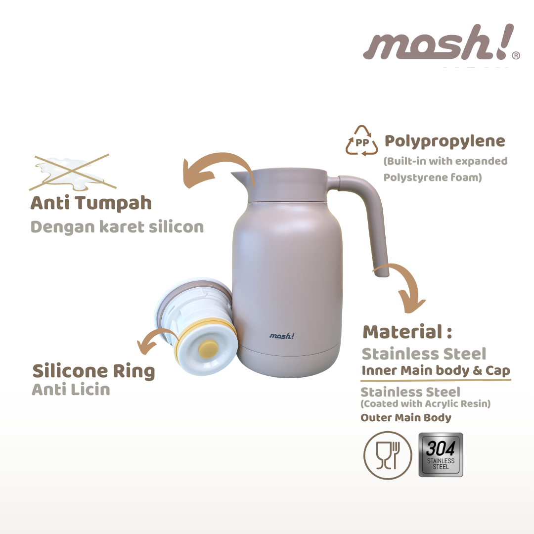 Mosh Table Pot 1.8L - Mocca - Mosh! Indonesia