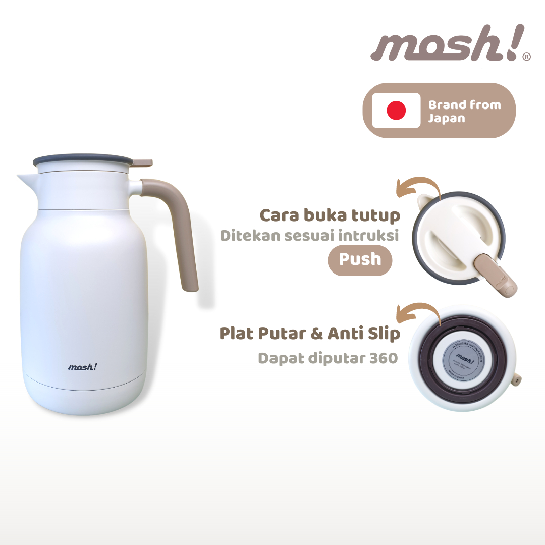 Mosh Table Pot 1.8L - White - Mosh! Indonesia